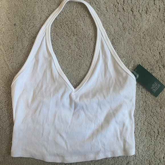 wild fable | Tops | Target Wild Fable White Cropped Halter Top | Poshmark